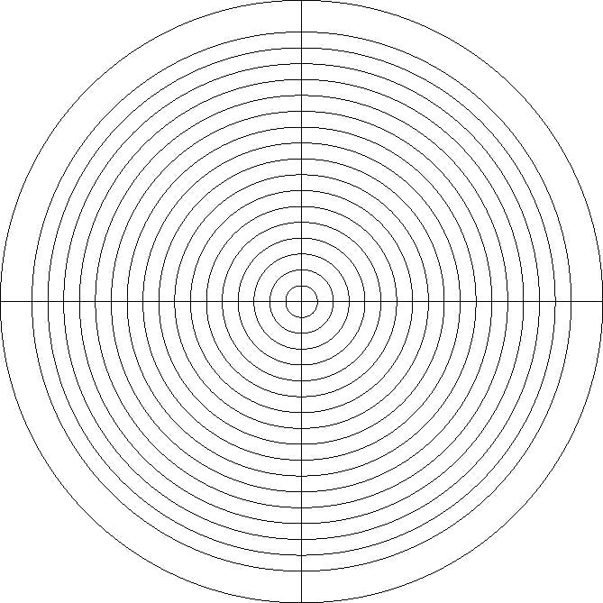 Reticle TS-P-(6) Concentric Circle with Crossline (for Tool Scope Body ...